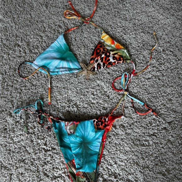 Swim | Colorful Patterned Bikini Set | Poshmark